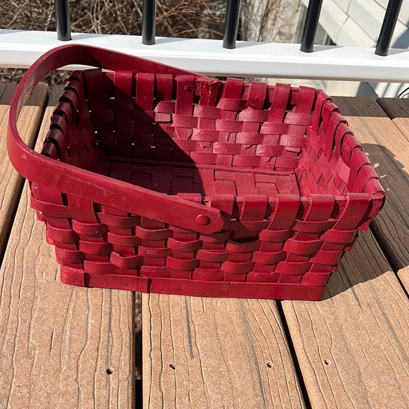 Other | Vintage Red Basket | Poshmark